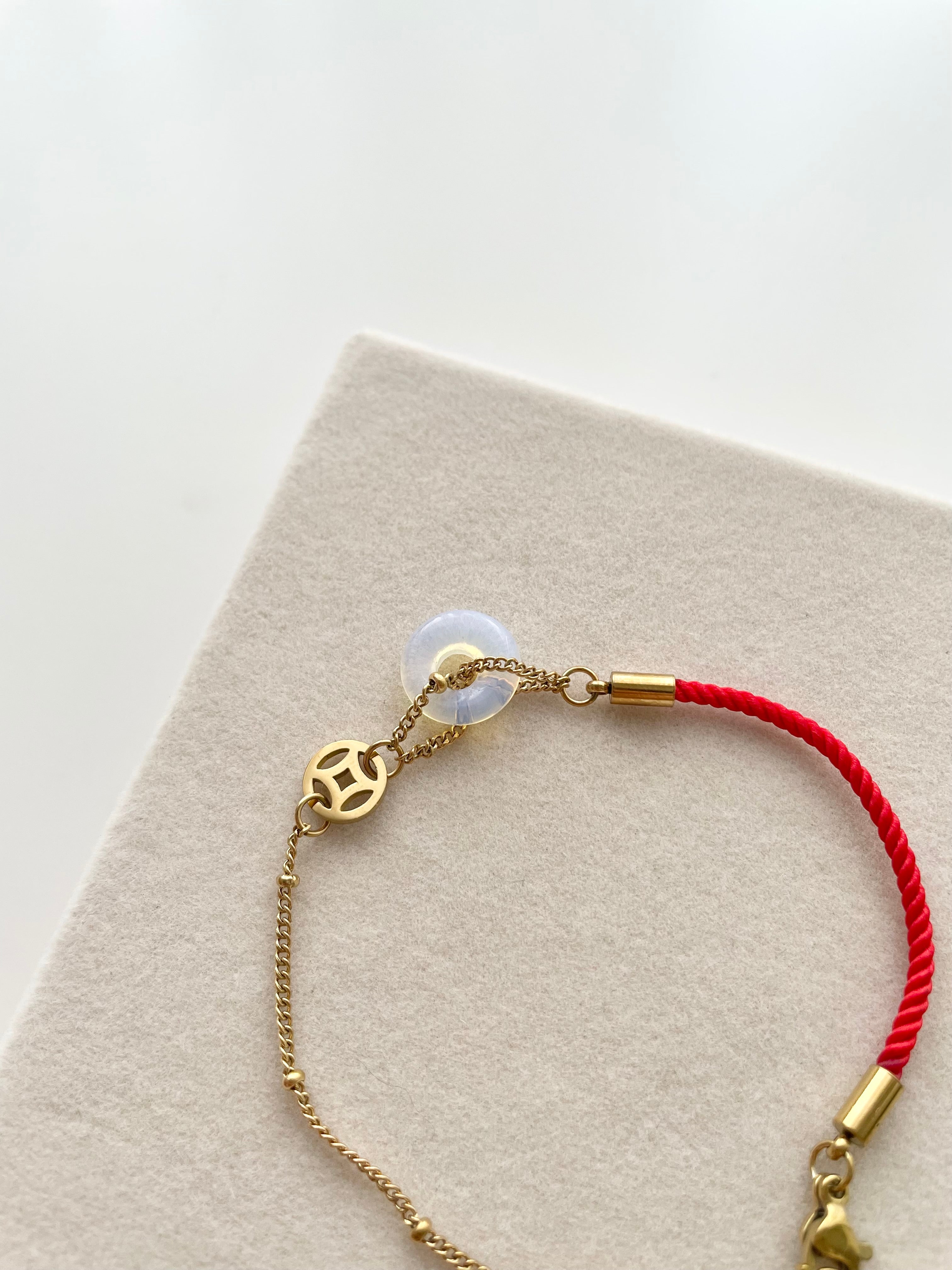 gb568 Opal red string bracelet – Sparkles by Olivia Manila