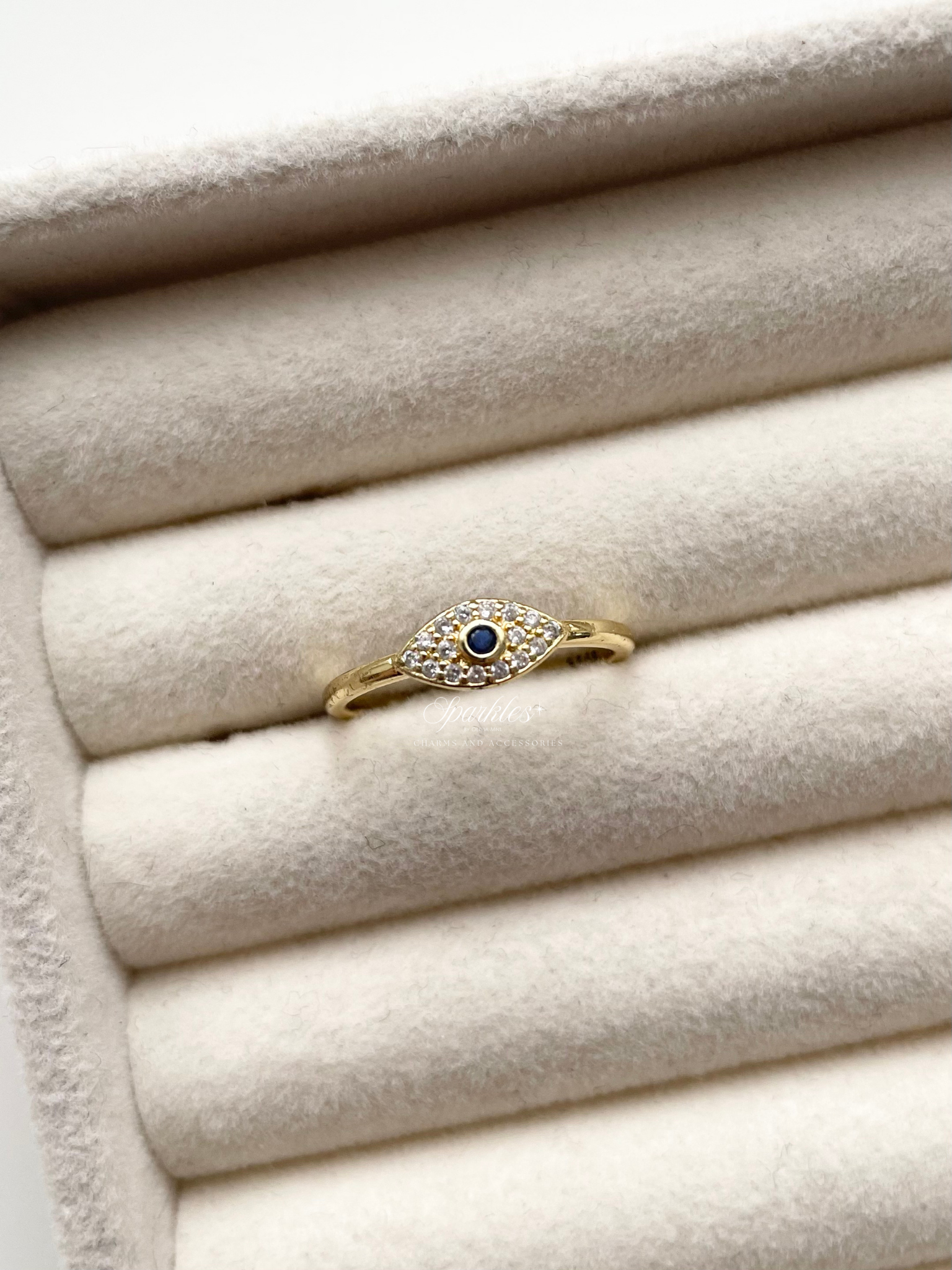 eye3 Gold Evil Eye Ring – Sparkles by Olivia Manila